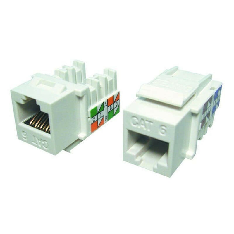 CONECTOR RJ45 FEMEA KEYSTONE CAT6 BRANCO