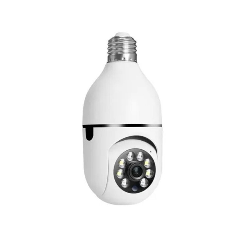 Lampada Camera De Segurança Espia Ip Panoramica 360º Led Wifi Vr Cam