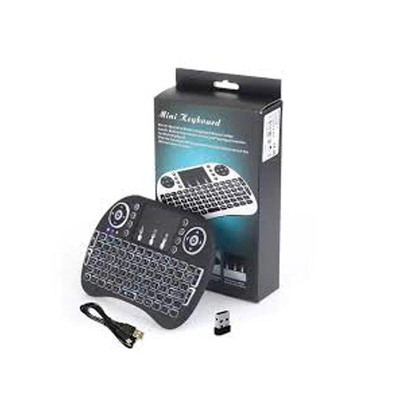 MINI TECLADO WIRELESS MULTIMIDIA C TOUCHPAD S/FIO TECLA ILUMINADA P/ SMART TV TABLET XBOX360 KNUP