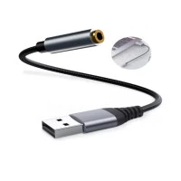 Adaptador Placa De Som Usb Com Entrada P2/P3 Fone E Microfones Psom-01 Oem